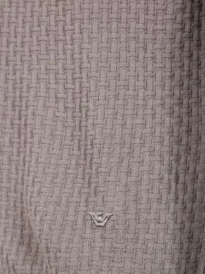 Emporio Armani Textured Crew Neck Pullover - Natural