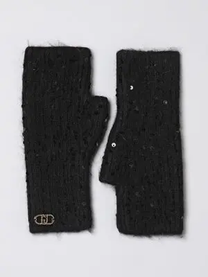 Liu Jo Knitted Fingerless Gloves - Black
