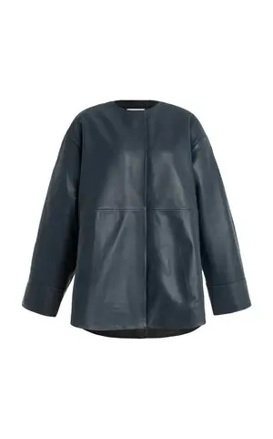 ST. AGNI Pillow Leather Jacket - Grey