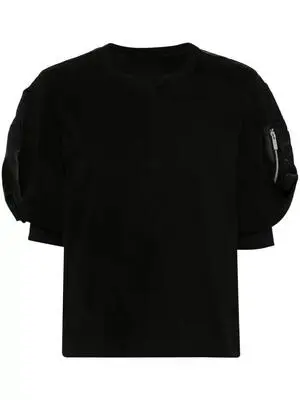 Sacai Cotton Jersey T-shirt - Black