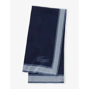 Lacoste L Frame Cotton Throw - Marine