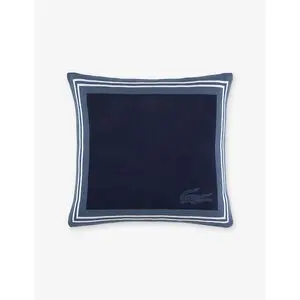 Lacoste L Frame Square Cotton Cushion Cover - Marine