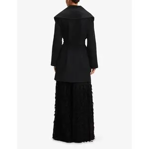 BOSS Relaxed-fit Belted Wool-blend Coat