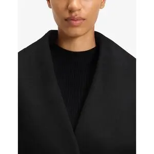 BOSS Relaxed-fit Belted Wool-blend Coat
