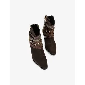 Kurt Geiger Multi-strap Suede Ankle Boots