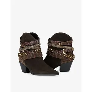 Kurt Geiger Multi-strap Suede Ankle Boots