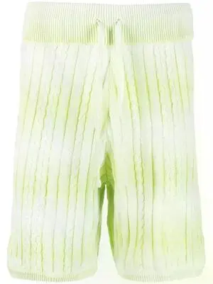 Gcds Knitted Degradé Bermuda Shorts - Green