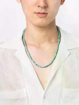 Mateo 14kt Yellow Gold Turquoise Bead Necklace