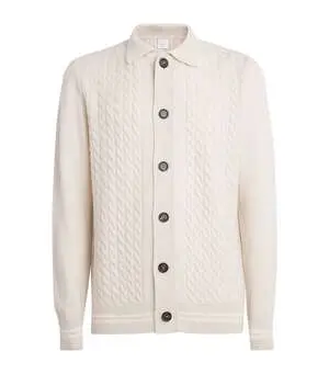 Eleventy Cashmere Collared Cardigan