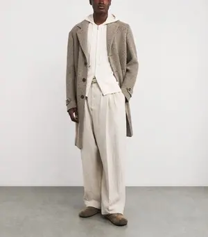 Eleventy Cashmere Zip-up Hoodie - White