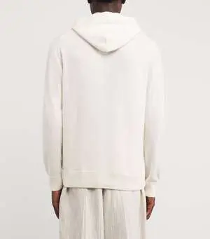 Eleventy Cashmere Zip-up Hoodie - White