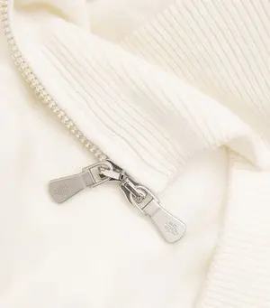Eleventy Cashmere Zip-up Hoodie - White