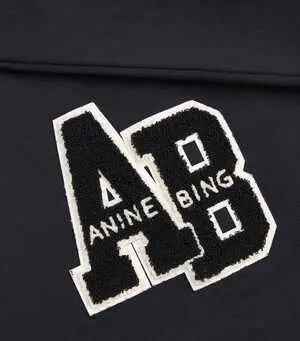 ANINE BING Oversized Cotton Fleece Sweatshirt - Black