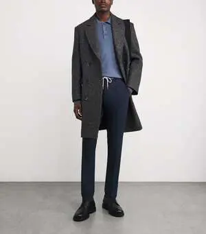 Eleventy Cotton-blend Drawstring Trousers