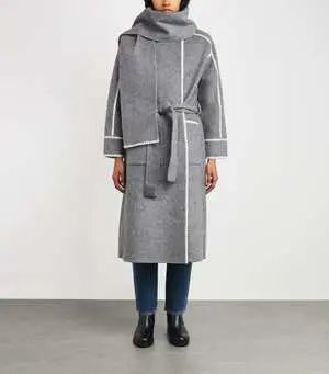 Maje Wool-blend Scarf Coat