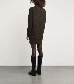 Max Mara Wool-cashmere Cable-knit Mini Dress