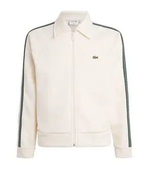Lacoste Cotton-Blend Track Jacket Ivory