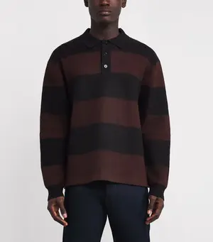 NN.07 Wool Stripe Rugby Polo Sweater