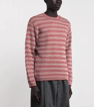 Emporio Armani Virgin Wool Jacquard Sweater