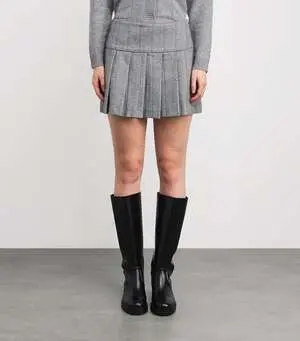 Max & Co. Wool-blend Pleated Mini Skirt