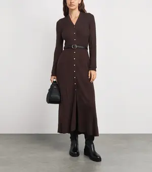 Maje Cable Knit Maxi Dress