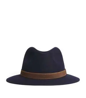 Borsalino Felt Alessandria Medium Brim Hat - Brown