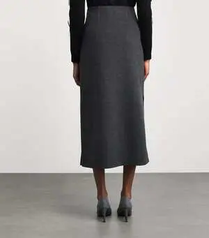 Lafayette 148 New York Wool-cashmere Midi Skirt