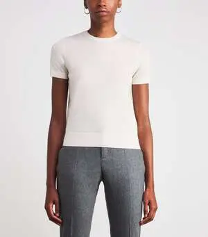 Theory Wool Short-sleeve Sweater