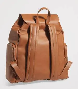 Eleventy Calfskin Leather Backpack