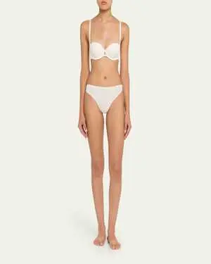 Lise Charmel Floral-embroidered Strapless Bra