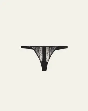 LIVY Midnight Kiss Lace Tanga - Black