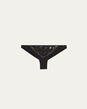 LIVY Kimbaku Embroidered Tanga - Black