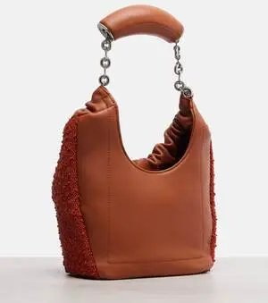 Loewe Squeeze Mini Beaded Leather Tote Bag