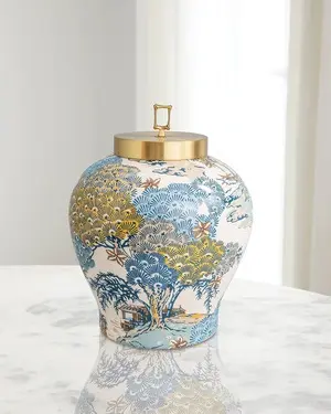 PORT 68 Sea Of Trees Jar - Blue/brown