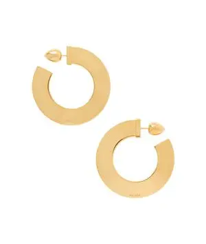 Alaïa Tone Hoop Earrings - Gold