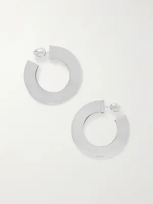 Alaïa Tone Hoop Earrings - Silver