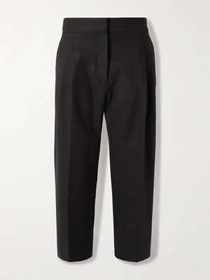 Alaïa Wool Straight-leg Trousers - Dark Gray