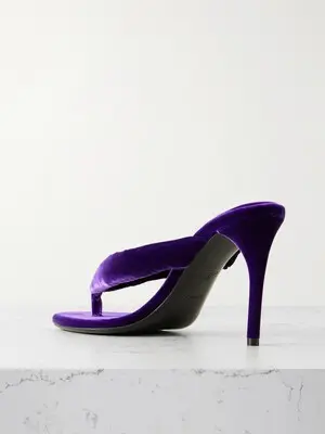 Alaïa 90 Velvet Mules - Purple