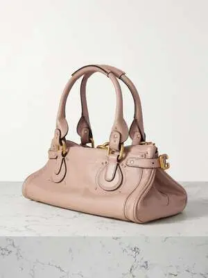 Chloé Paddington Embellished Leather Tote - Beige