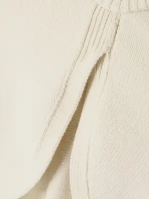 Alaïa Cropped Cashmere-blend Turtleneck Sweater - Neutrals