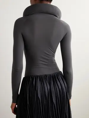 Alaïa Hooded Stretch-jersey Bodysuit