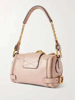 Chloé Paddington Textured-leather Shoulder Bag - Beige