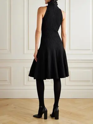 Alaïa Ribbed-knit Turtleneck Dress