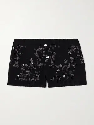 Gucci Sequined Bouclé Micro Shorts