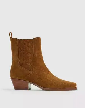 Madewell The Ingrid Suede Chelsea Boots - Dried Acorn