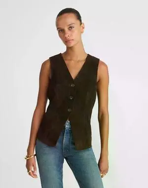 Madewell Suede Cutaway Vest