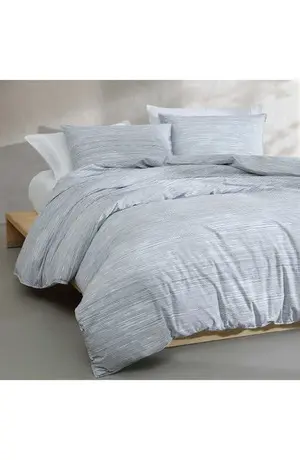 Calvin Klein Wavy Stripe Washed Percale Comforter & Sham Set