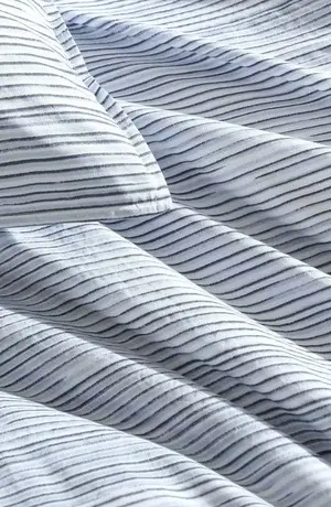 Calvin Klein Wavy Stripe Washed Percale Comforter & Sham Set