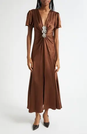 Cinq A Sept V Neck Evening Dresses