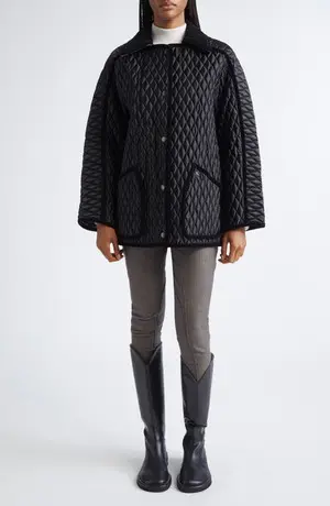 Burberry Floriston Quilted Nylon Barn Jacket